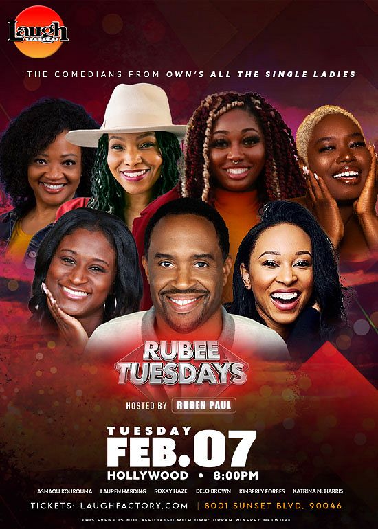 Rubee Tuesdays Tickets at Laugh Factory Hollywood in Los Angeles by ...