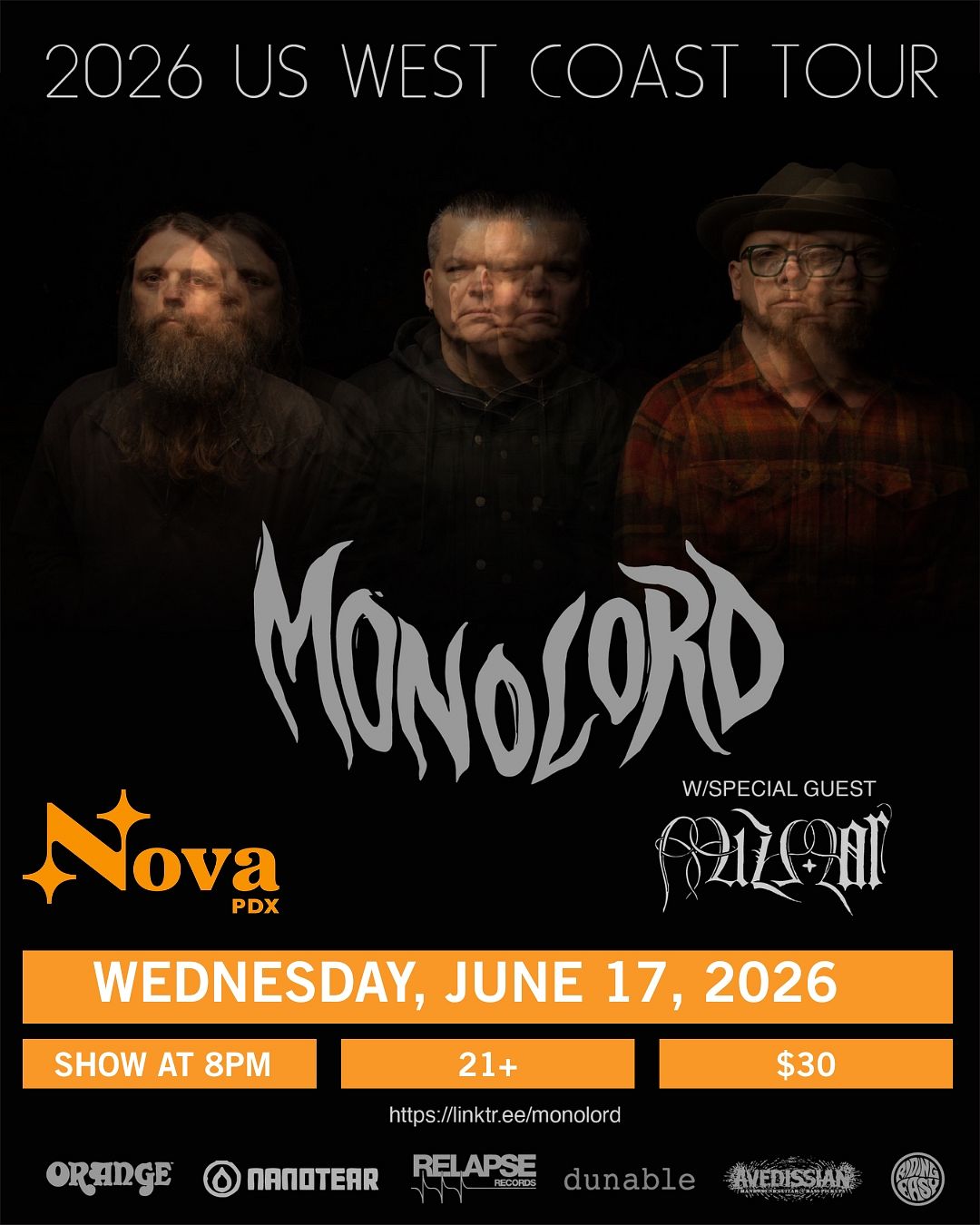 MONOLORD w/ MIZMOR Tickets at Nova PDX in Portland by Nova PDX | Tixr