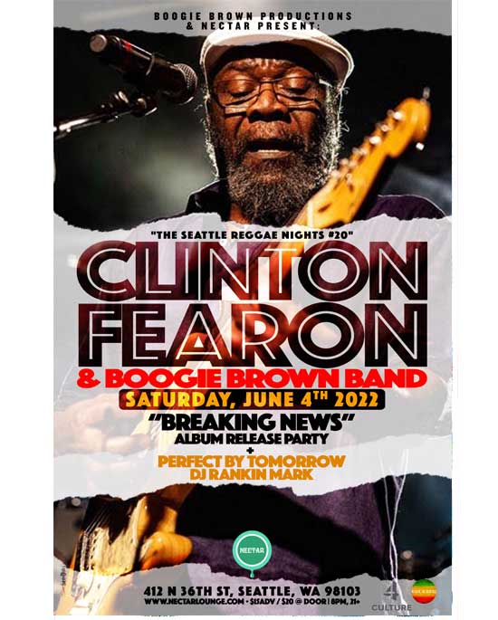 CLINTON FEARON AND BOOGIE BROWN BAND Tickets at Nectar Lounge in Seattle by Nectar Lounge | Tixr