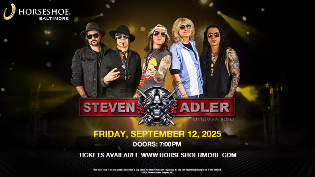 STEVEN ADLER of GUNS N ROSES at Horseshoe Casino Tickets at Harbor Room ...