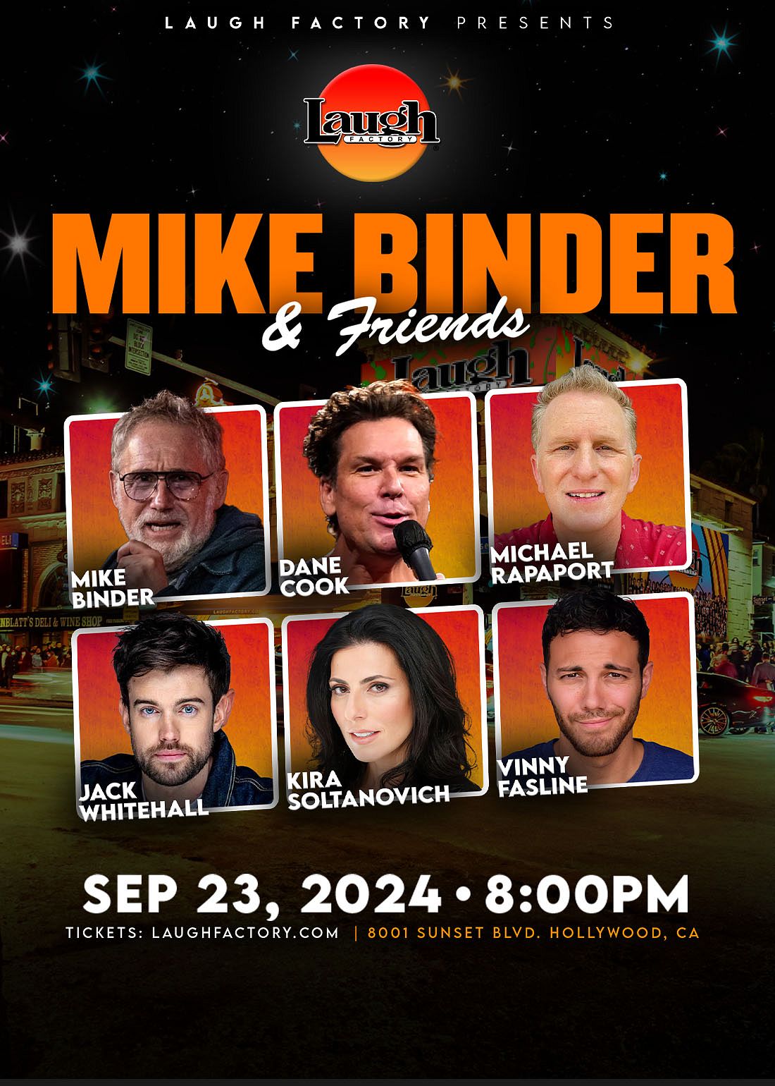 Mike Binder & Friends Tickets at Laugh Factory Hollywood in Los Angeles by Laugh Factory ...
