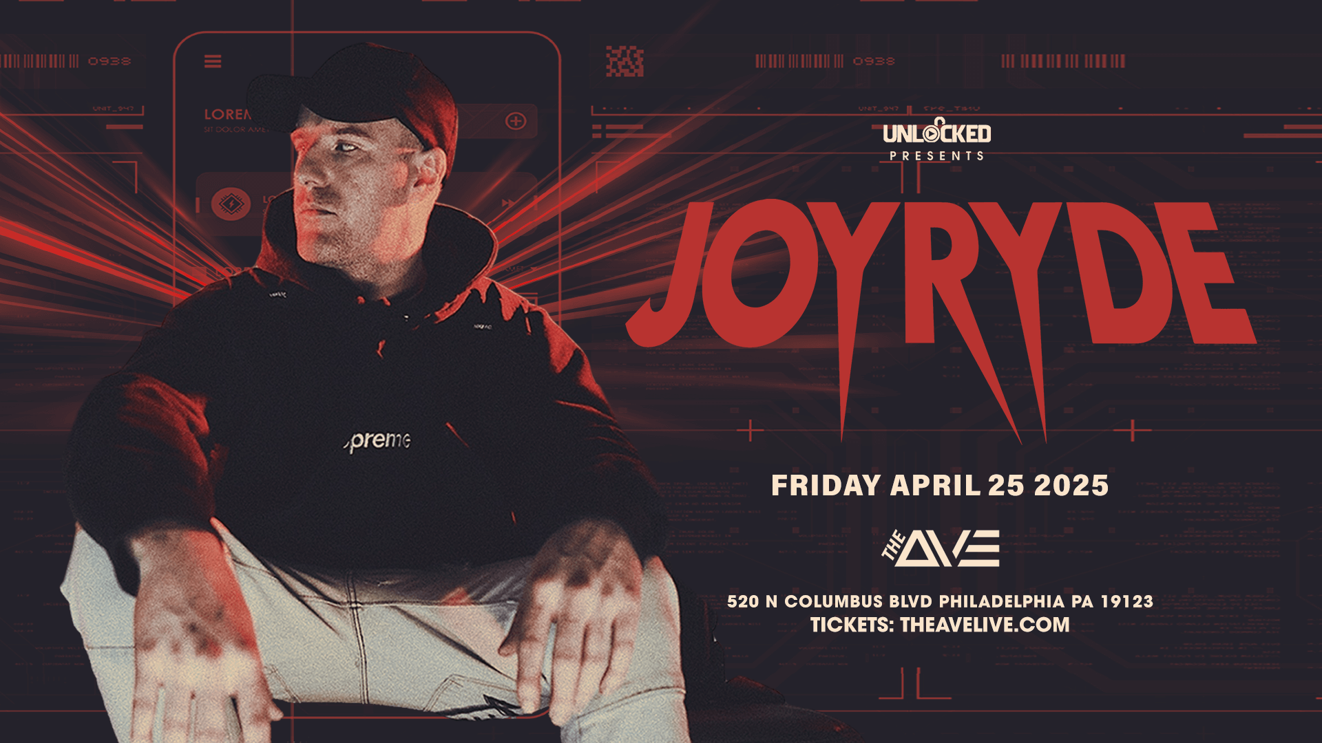 JOYRYDE Tickets at The Ave Live in Philadelphia by Unlocked Presents | Tixr