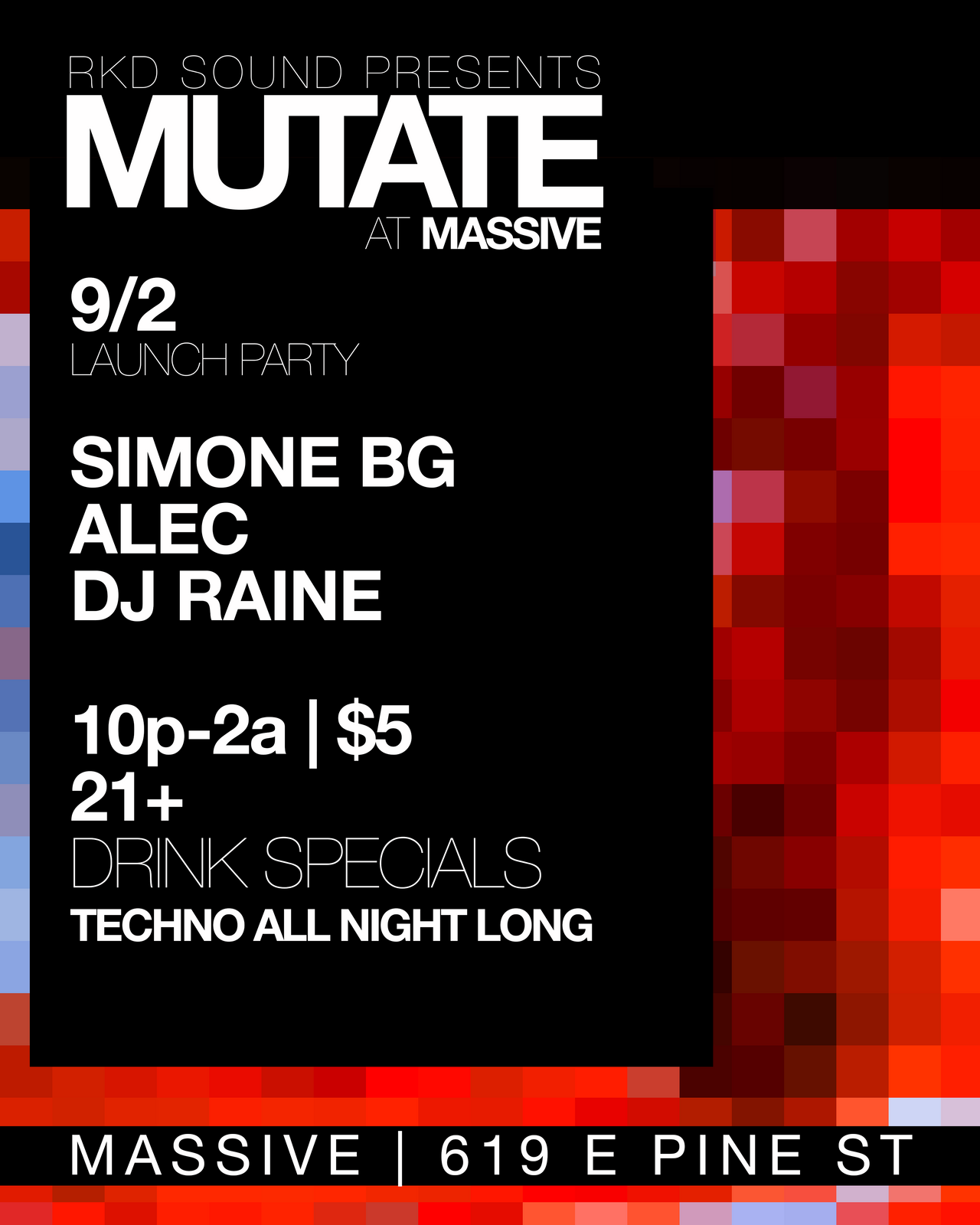 MUTATE Tickets at Massive in Seattle by Massive Club | Tixr