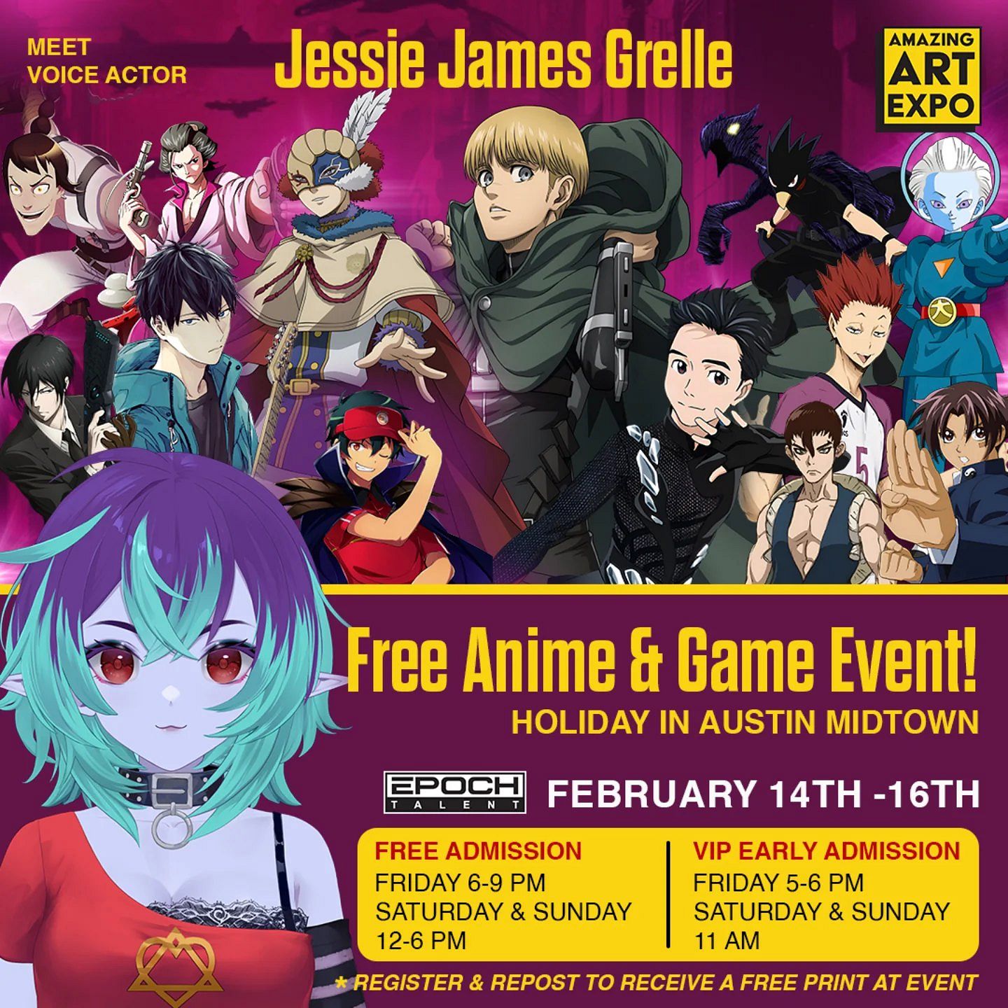 Free Anime & Game Art Expo: Austin Tickets at Holiday Inn Austin ...
