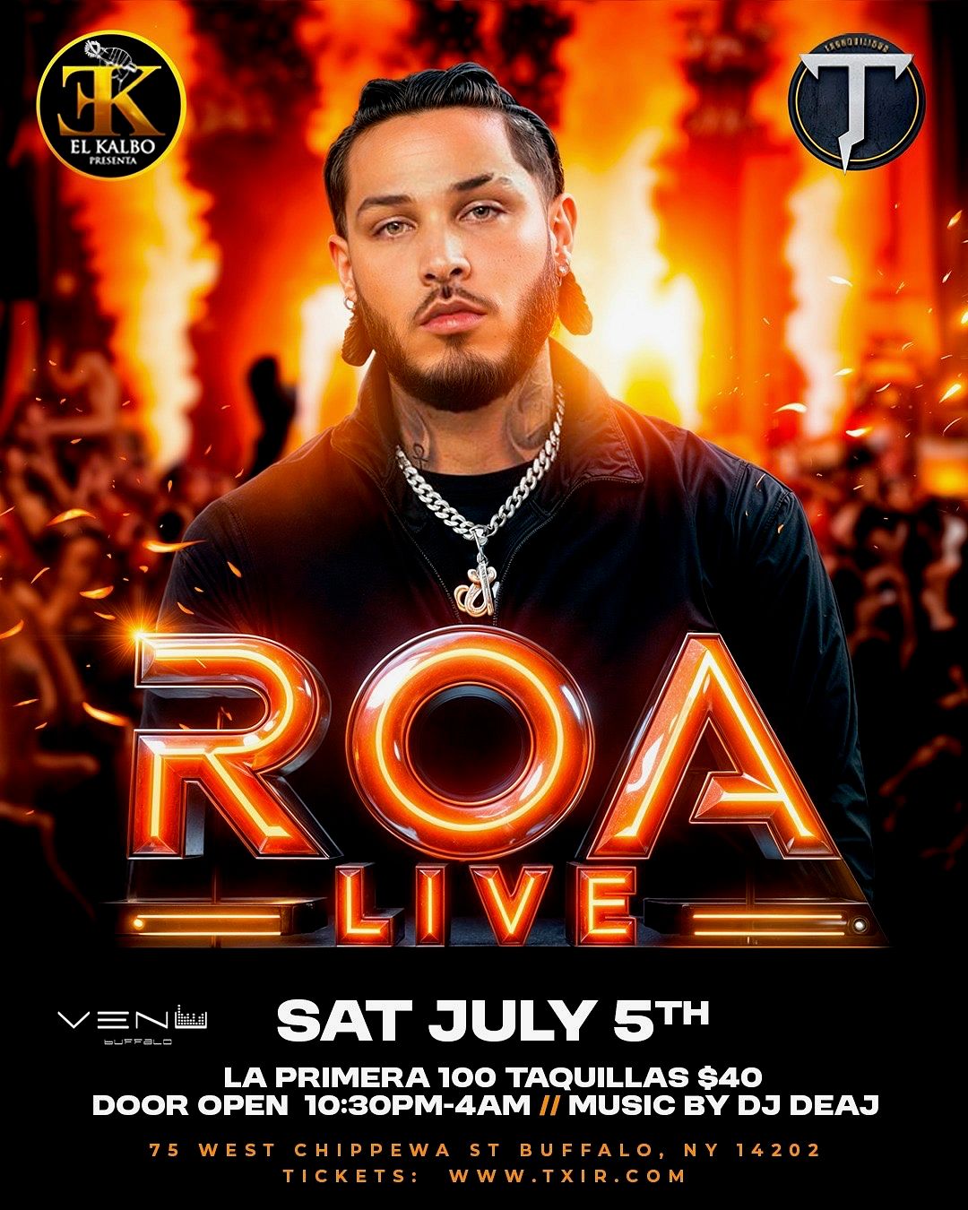 ROA Live (Spanish Music Event) Tickets at VENU in Buffalo by VENU | Tixr