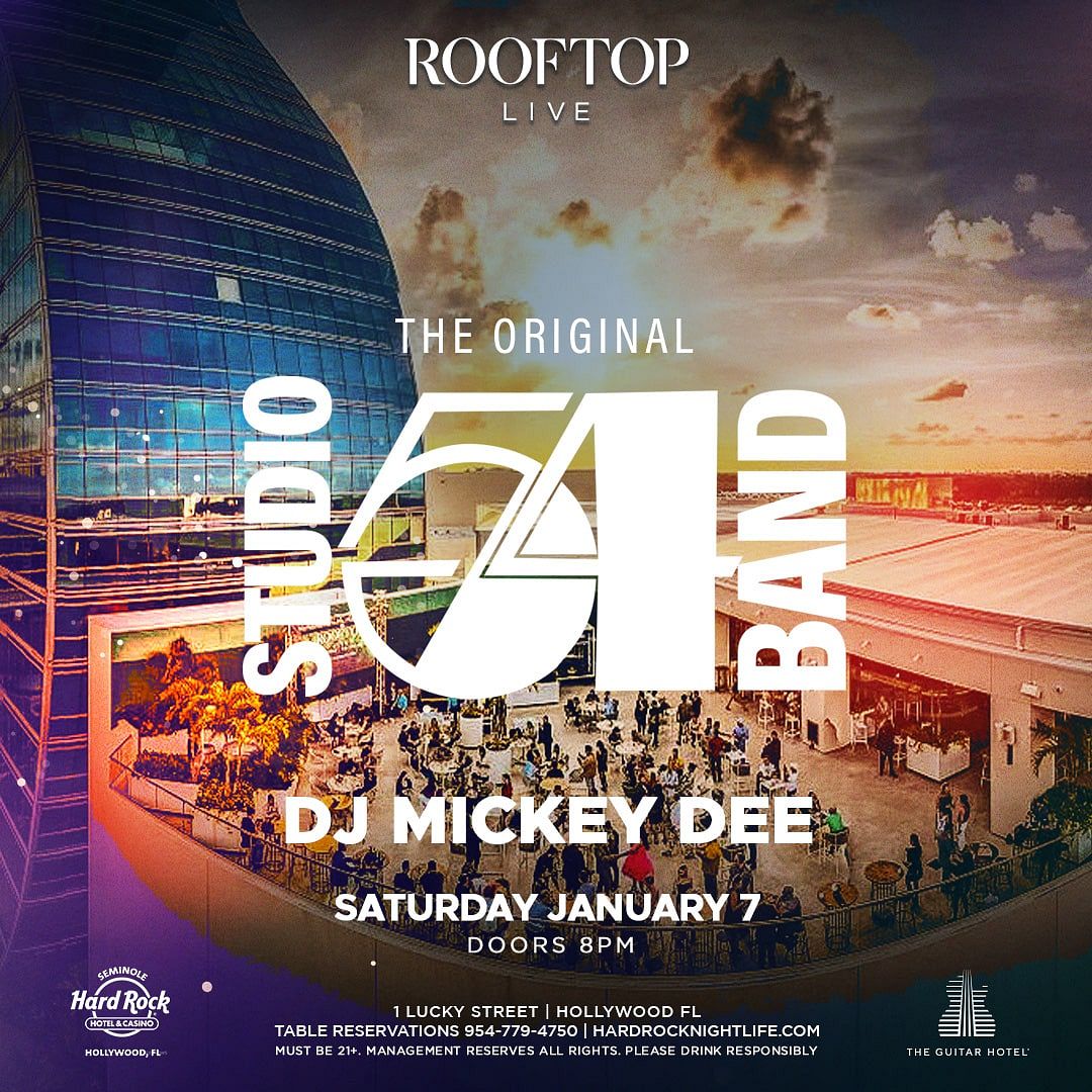 Studio 54 Band | Rooftop Live - Hard Rock Holly Tickets at Rooftop Live ...
