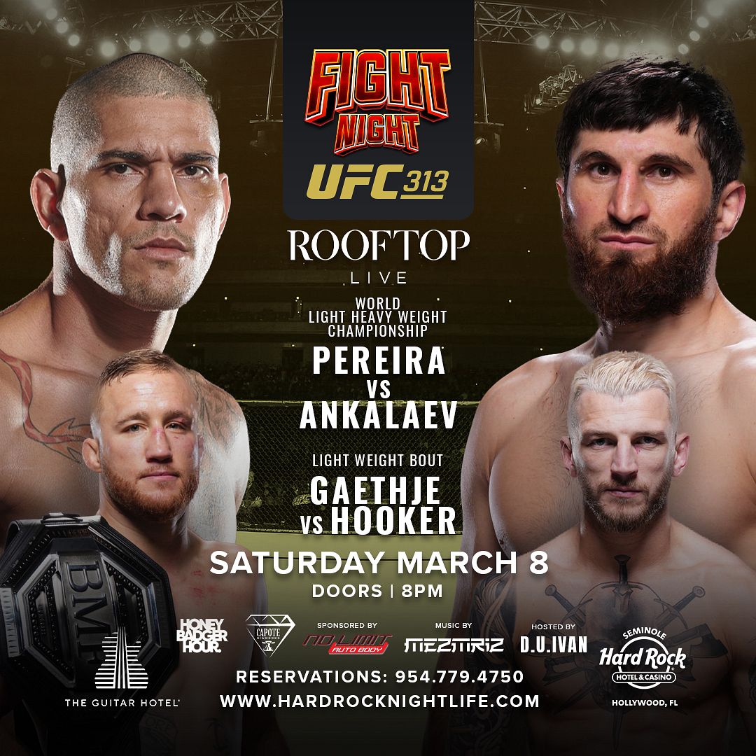 Fight Night UFC 313 | Rooftop Live Tickets at Rooftop Live in Hollywood ...