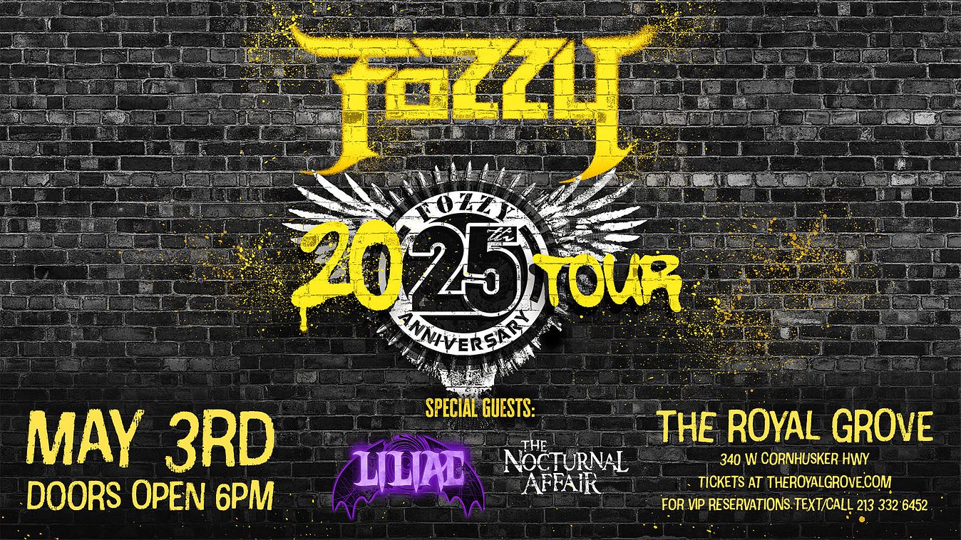 CANCELED | Fozzy 25th Anniversary Tour Tickets at The Royal Grove in Lincoln by The Royal Grove ...