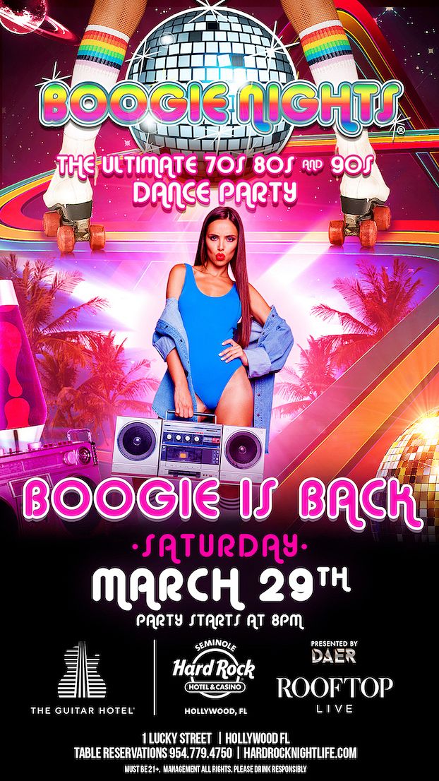 Boogie Nights | Rooftop Live Tickets at Rooftop Live in Hollywood by ...