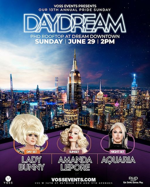 DAYDREAM: Pride Sunday Tickets at PHD Rooftop Lounge at Dream Downtown ...