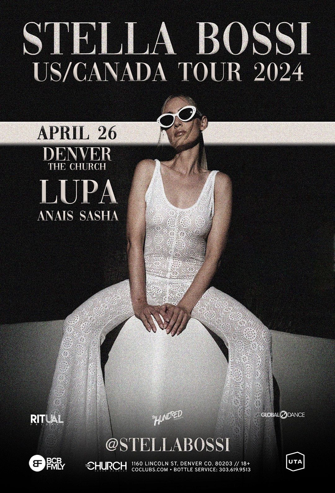 Stella Bossi Tickets at The Church Nightclub in Denver by The Church ...