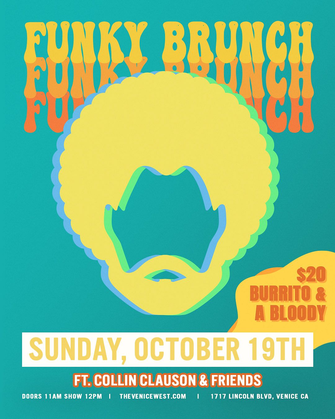 Funky Brunch ft. Collin Clauson & Friends Tickets at The Venice West in ...
