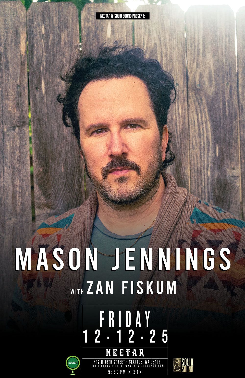 MASON JENNINGS with Zan Fiskum Tickets at Nectar Lounge in Seattle by ...
