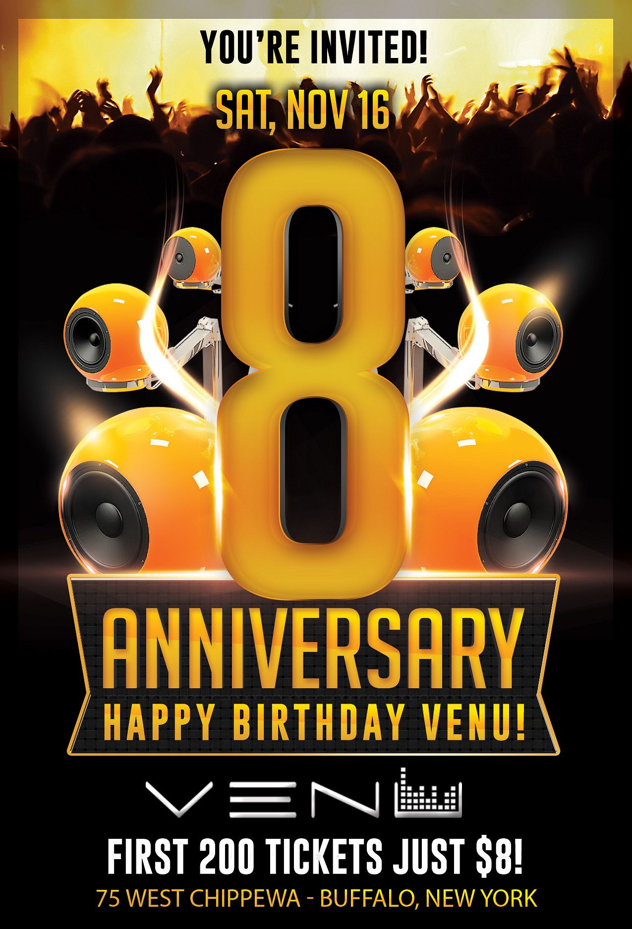 VENU 8th Anniversary Birthday Party Tickets at VENU in Buffalo by VENU ...