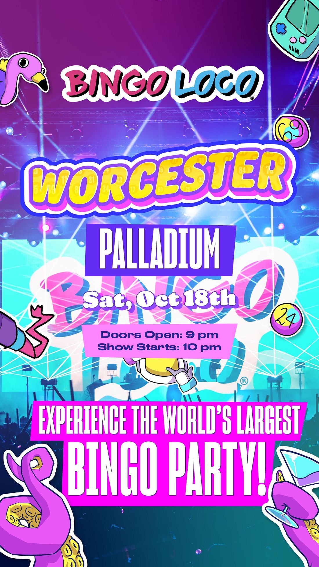 Bingo Loco - Late Show (21+) Tickets at The Palladium in Worcester by ...