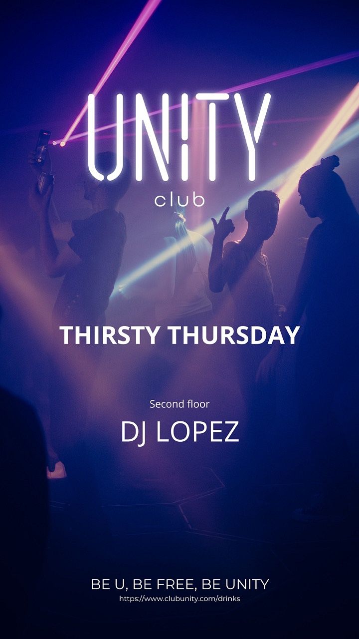 Unity - Thirsty Thursday Tickets at Club Unity in Montréal by Club ...