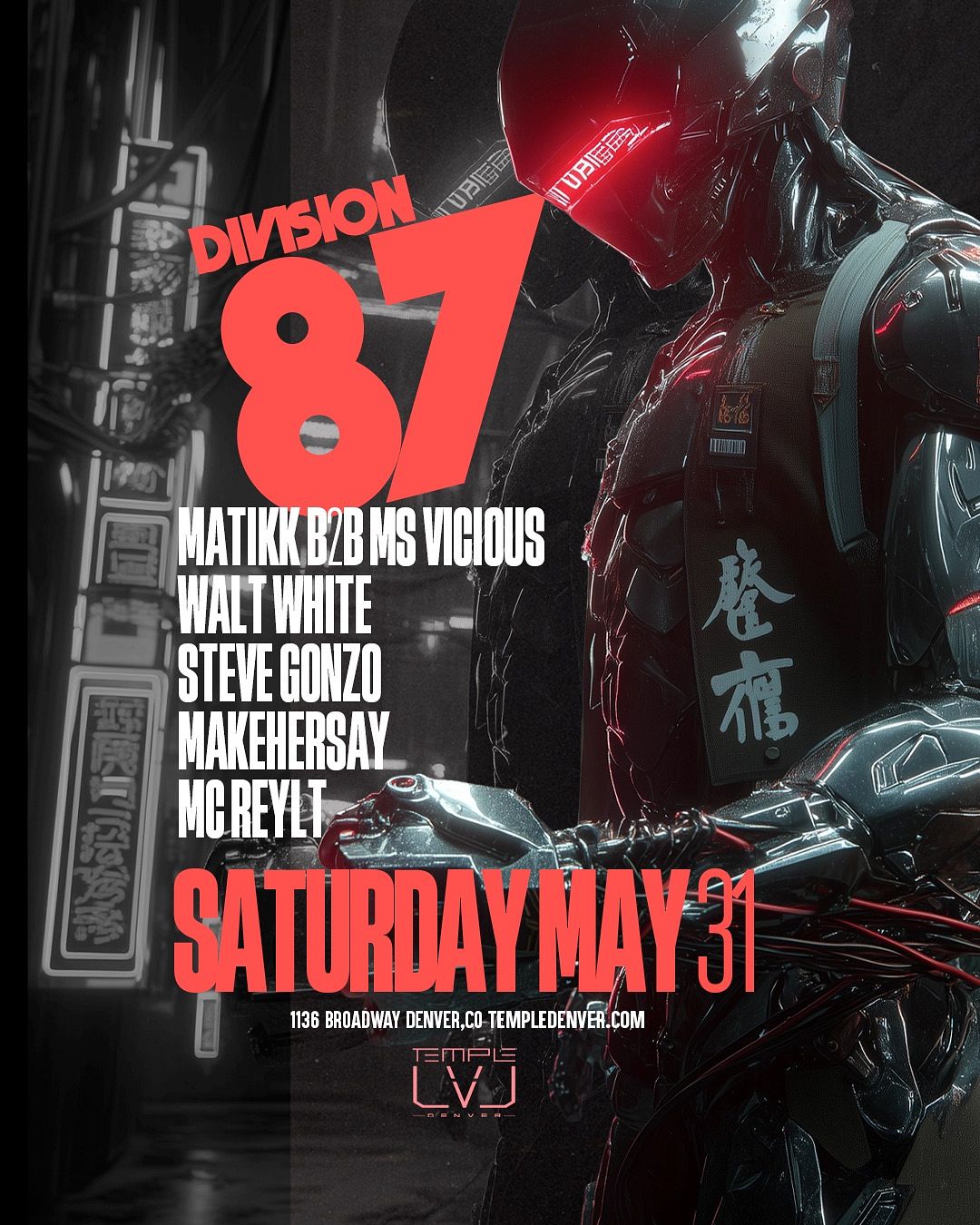 Division 87 in LVL Tickets at Temple Nightclub in Denver by Temple ...