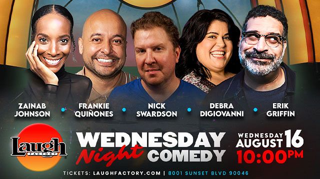 Wednesday Night Comedy Tickets at Laugh Factory Hollywood in Los ...