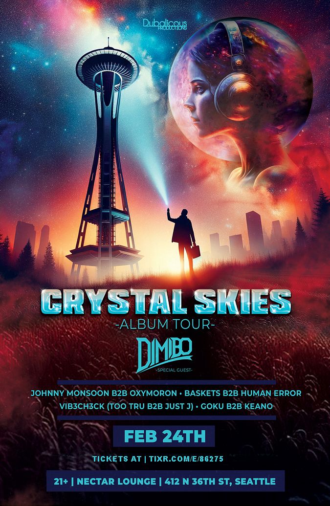 CRYSTAL SKIES with Dimibo and many more Tickets at Nectar Lounge in Seattle by Nectar Lounge | Tixr