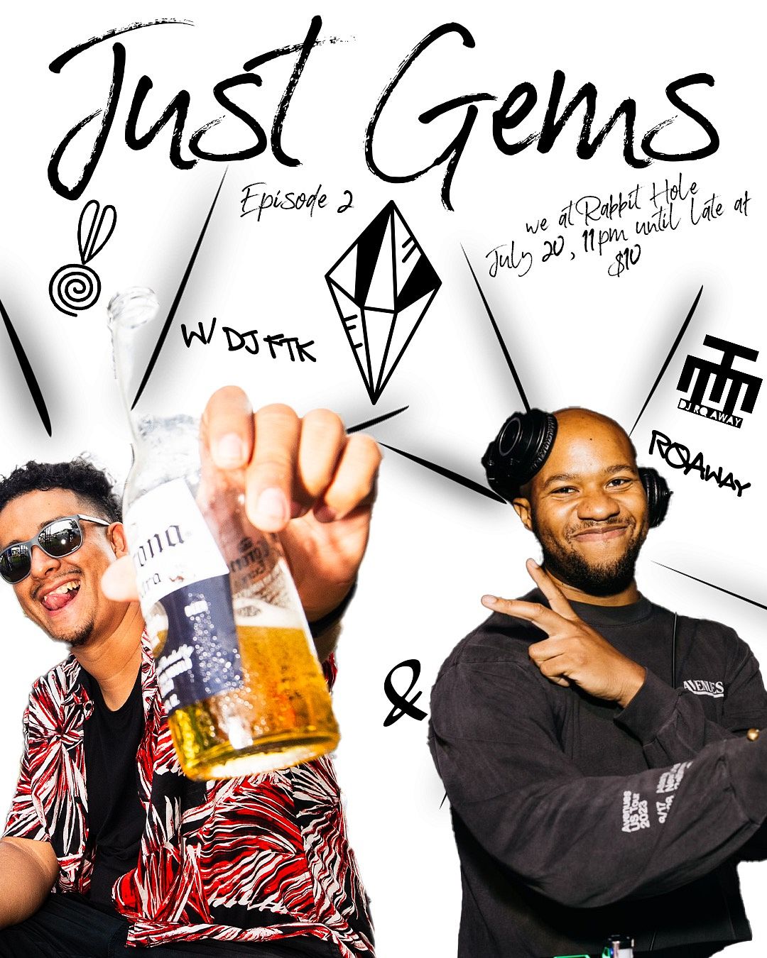 Just Gems Episode 2: DJ FTK + RQ AWAY Tickets at The Rabbit Hole in New ...