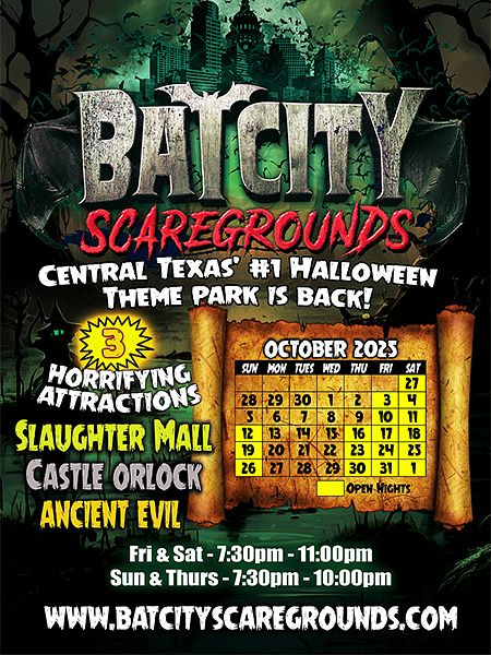 Bat City Scaregrounds (10/11/25) Tickets at Bat City Scaregrounds in ...
