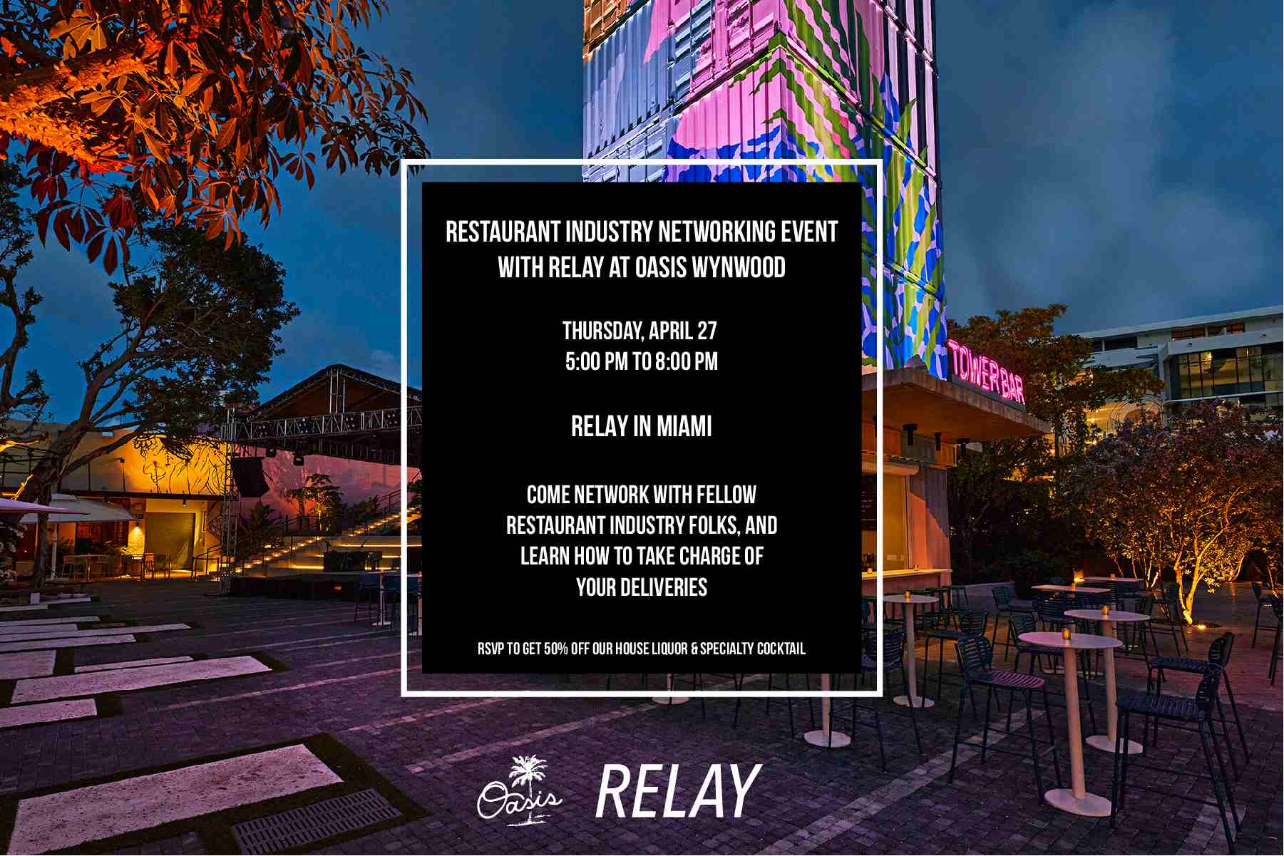 Restaurant Industry Networking Tickets at Oasis Wynwood in Miami by ...