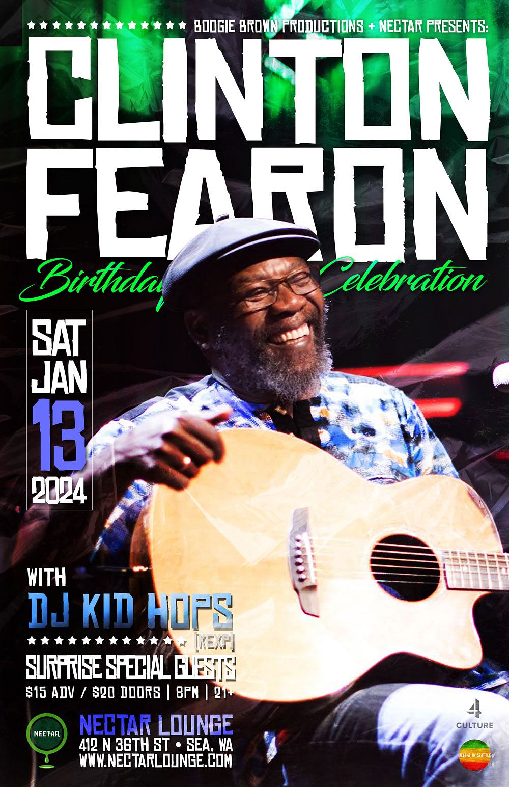 CLINTON FEARON: A Birthday Celebration, with DJ Kid Hops & Surprise ...