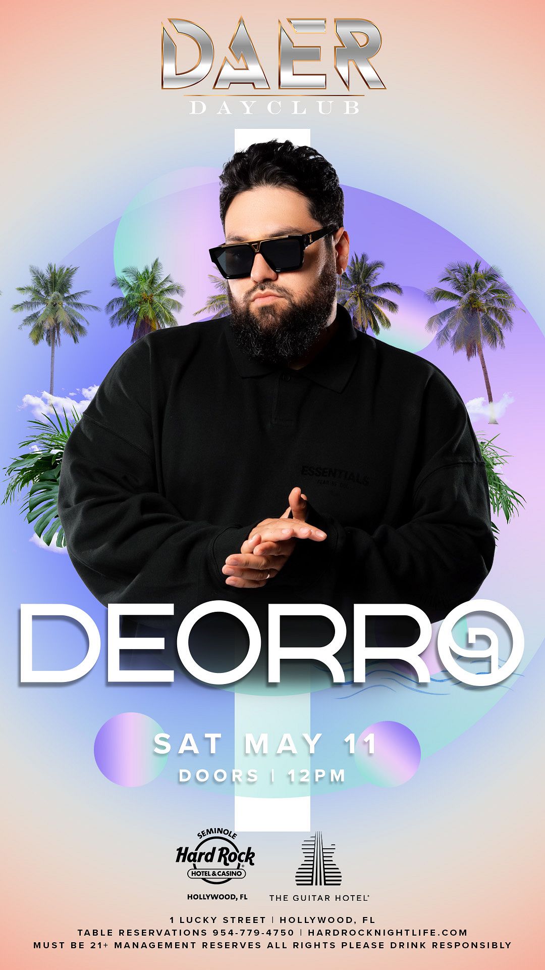 Deorro | DAER Dayclub - Hard Rock Holly Tickets at DAER Dayclub South ...