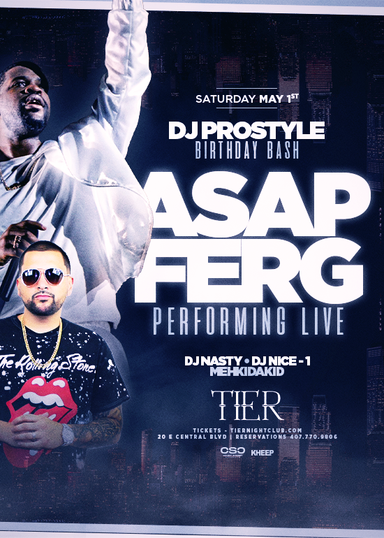 A$AP FERG Tickets at Tier Nightclub in Orlando by Tier Nightclub | Tixr