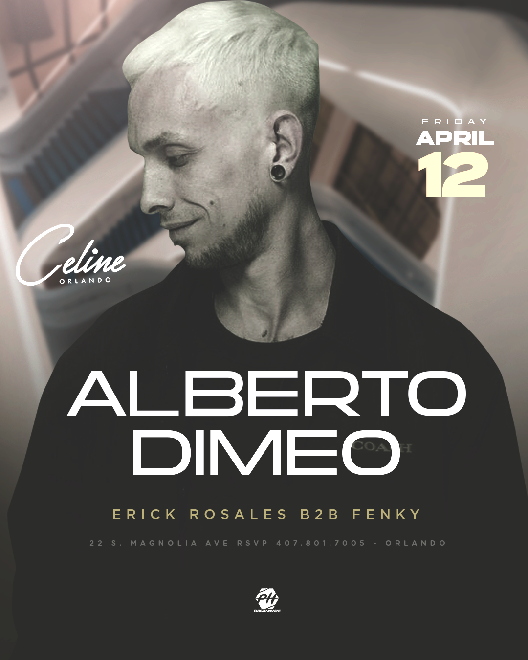Alberto Dimeo Tickets at CELINE ORLANDO in Orlando by Celine Orlando | Tixr