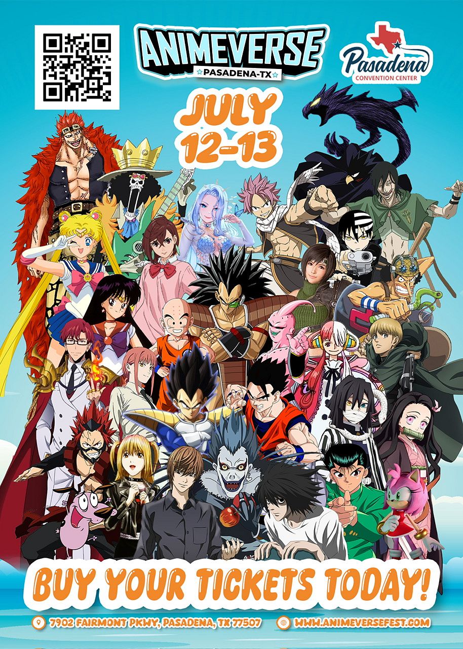 AnimeVerse Fest: Summer Bash! Tickets at Pasadena Event Center Texas in ...
