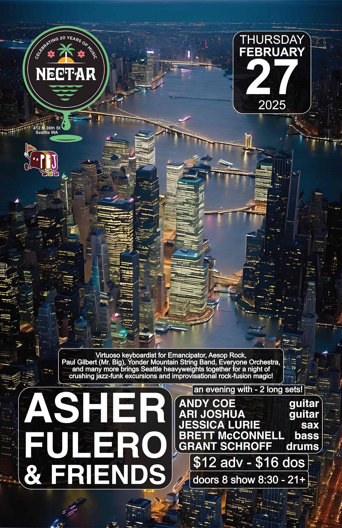 Asher Fulero & Friends (2 sets!) Tickets at Nectar Lounge in Seattle by ...