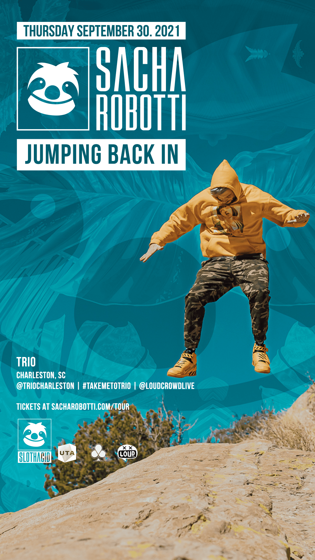 Sacha Robotti Tickets at Trio in Charleston by Loud Crowd Charleston | Tixr