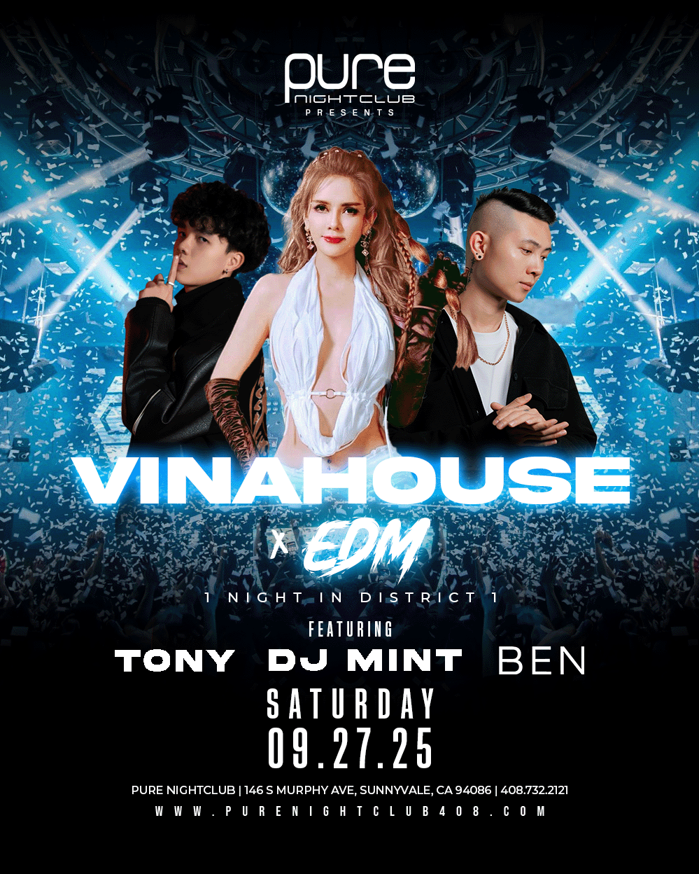 Vina House x EDM Tickets at Pure Nightclub in Sunnyvale by Pure ...