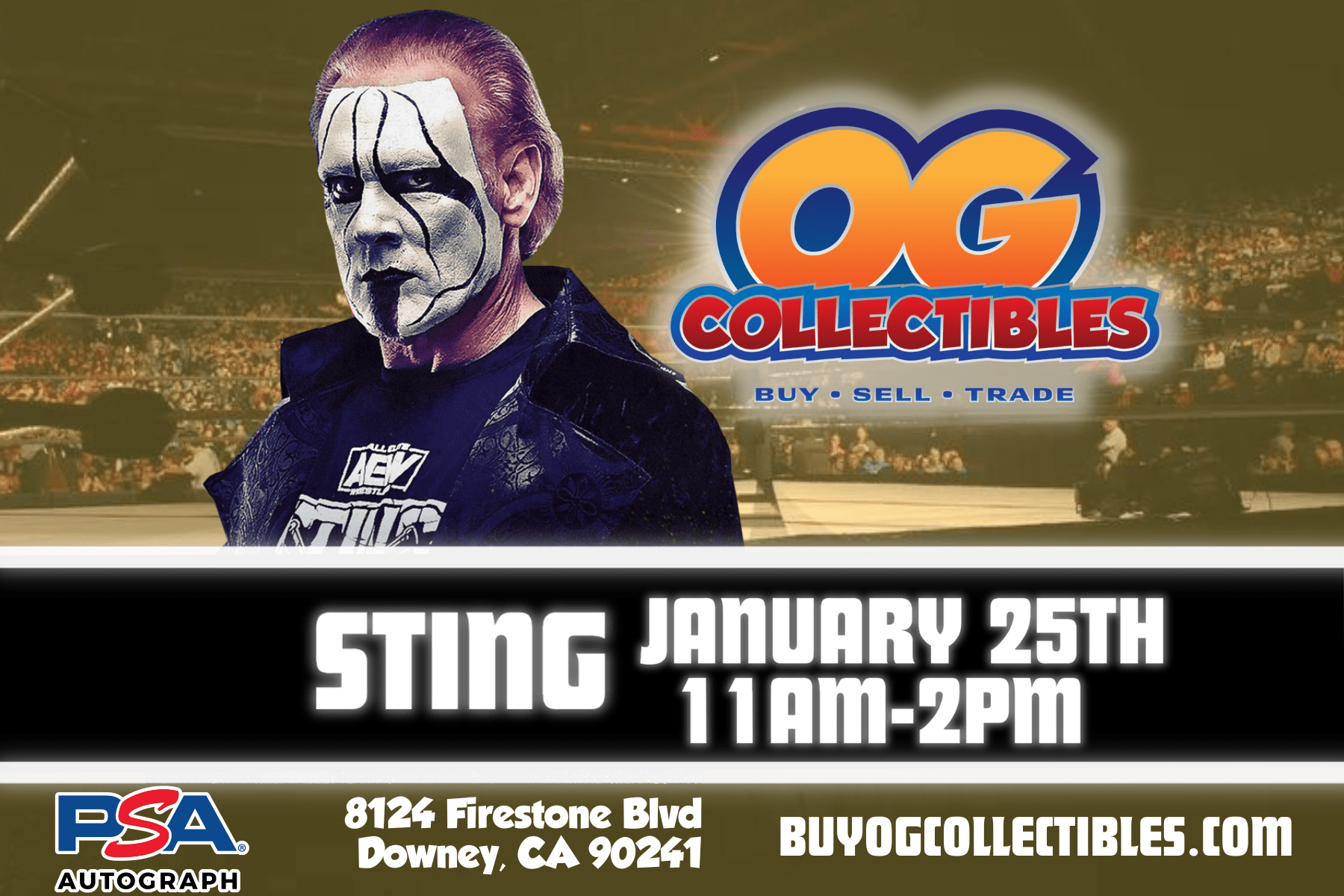 Sting Autograph Signing Tickets at OG Collectibles in Downey by OG ...