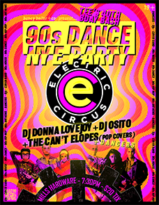 ELECTRIC CIRCUS Themed 90s DANCE NEW YEARS EVE PARTY Tickets at Mills ...