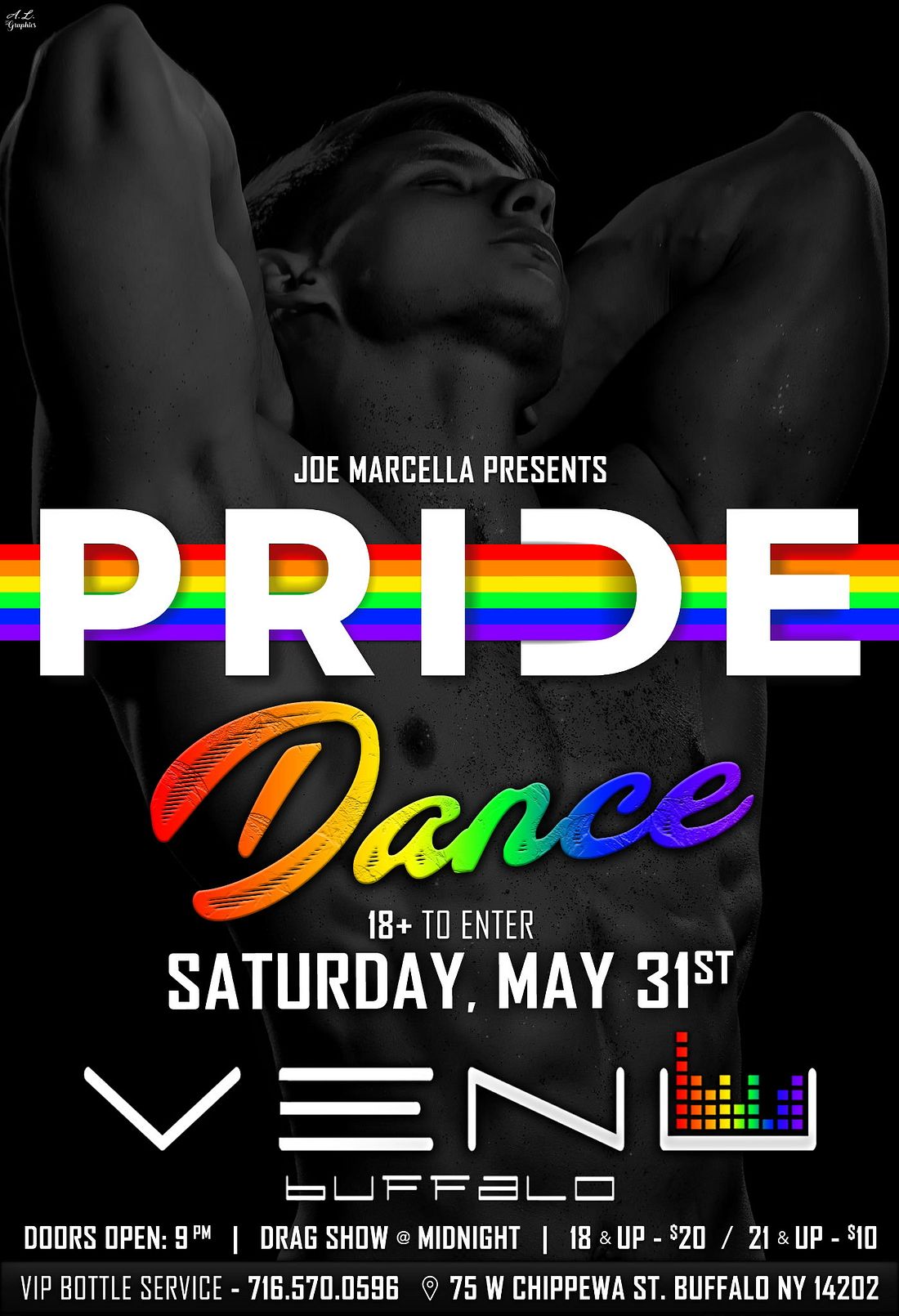 Joe Marcella's Official Pride Dance Tickets at VENU in Buffalo by VENU ...