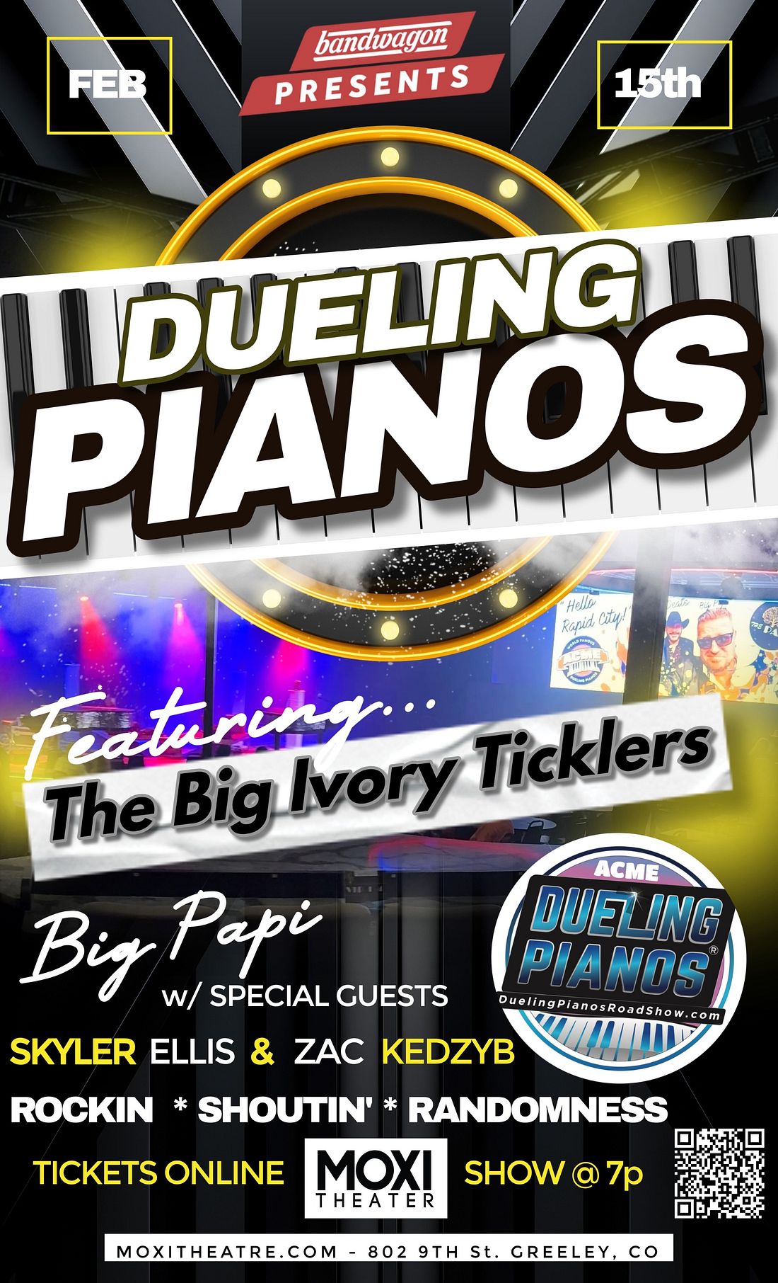 Dueling Pianos Tickets at Moxi Theater in Greeley by BandWagon Presents ...