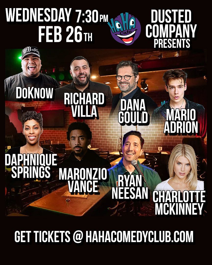 Dusted Comedy Presents Tickets at Ha Ha Comedy Club in Los Angeles by Haha Comedy Club | Tixr