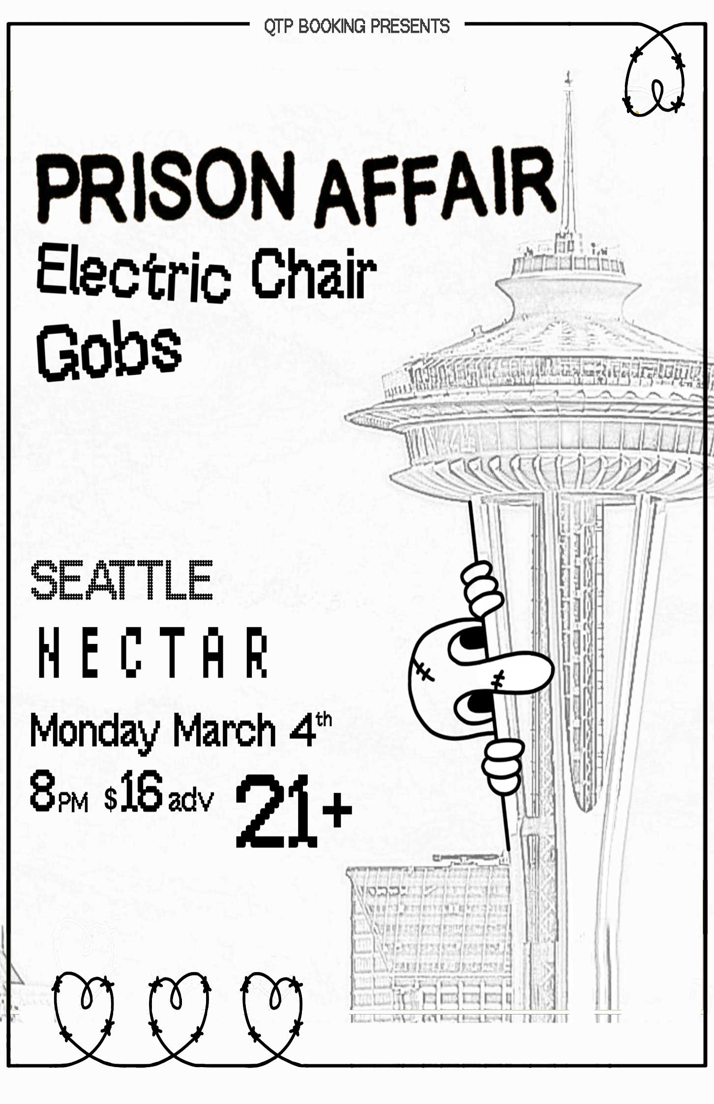 PRISON AFFAIR with The Gobs, Electric Chair Tickets at Nectar Lounge in ...