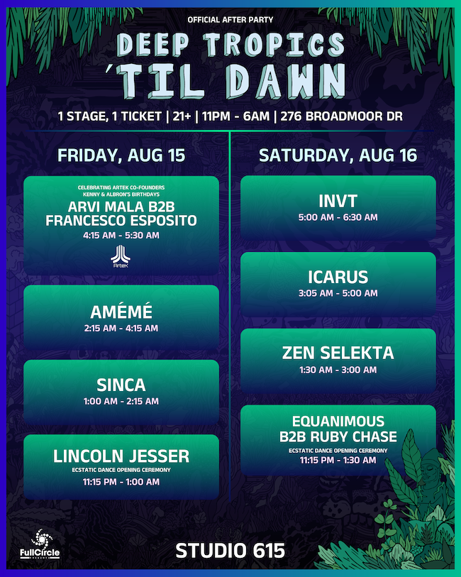 Deep Tropics 'Till Dawn' [Official Afterparties] Tickets at Studio 615 in Nashville by Full ...