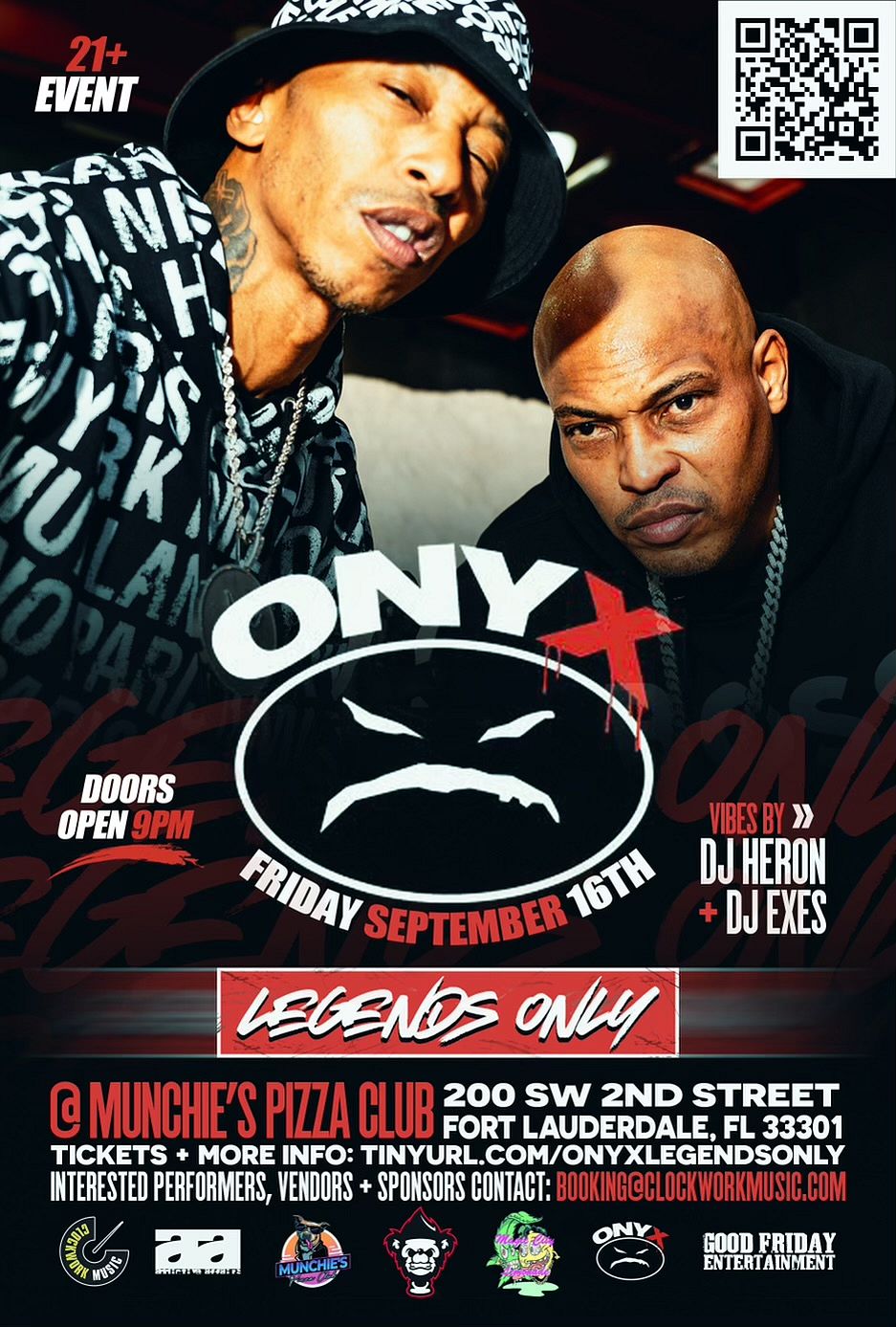 ONYX Live in Fort Lauderdale Tickets at Munchies Pizza Club in Fort ...