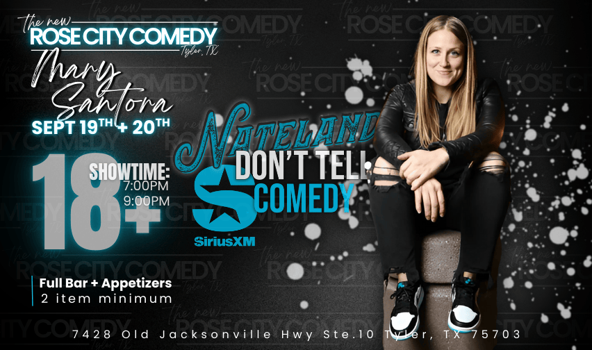 MARY SANTORA Tickets at Rose City Comedy in Tyler by Rose City Comedy ...