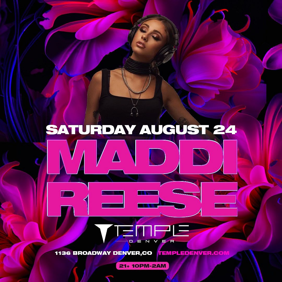 Maddi Reese Tickets at Temple Nightclub in Denver by Temple Nightclub ...