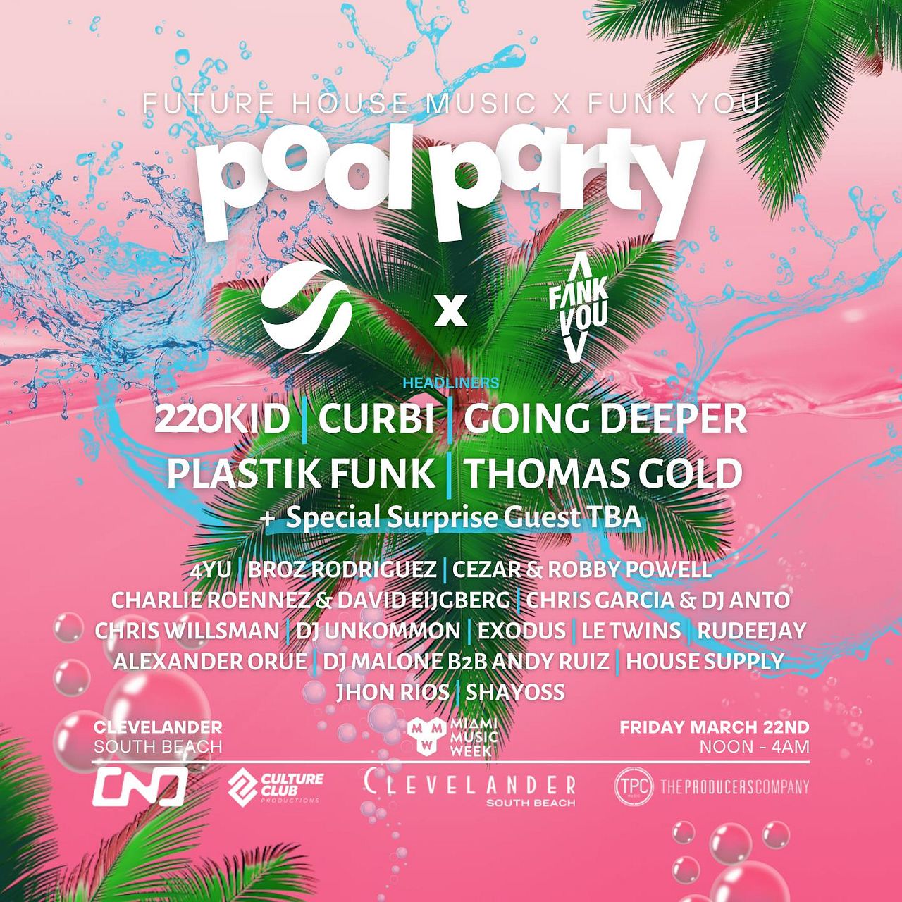 Future House Music/Fvnk You Label Showcase 03/22 Tickets at Clevelander ...