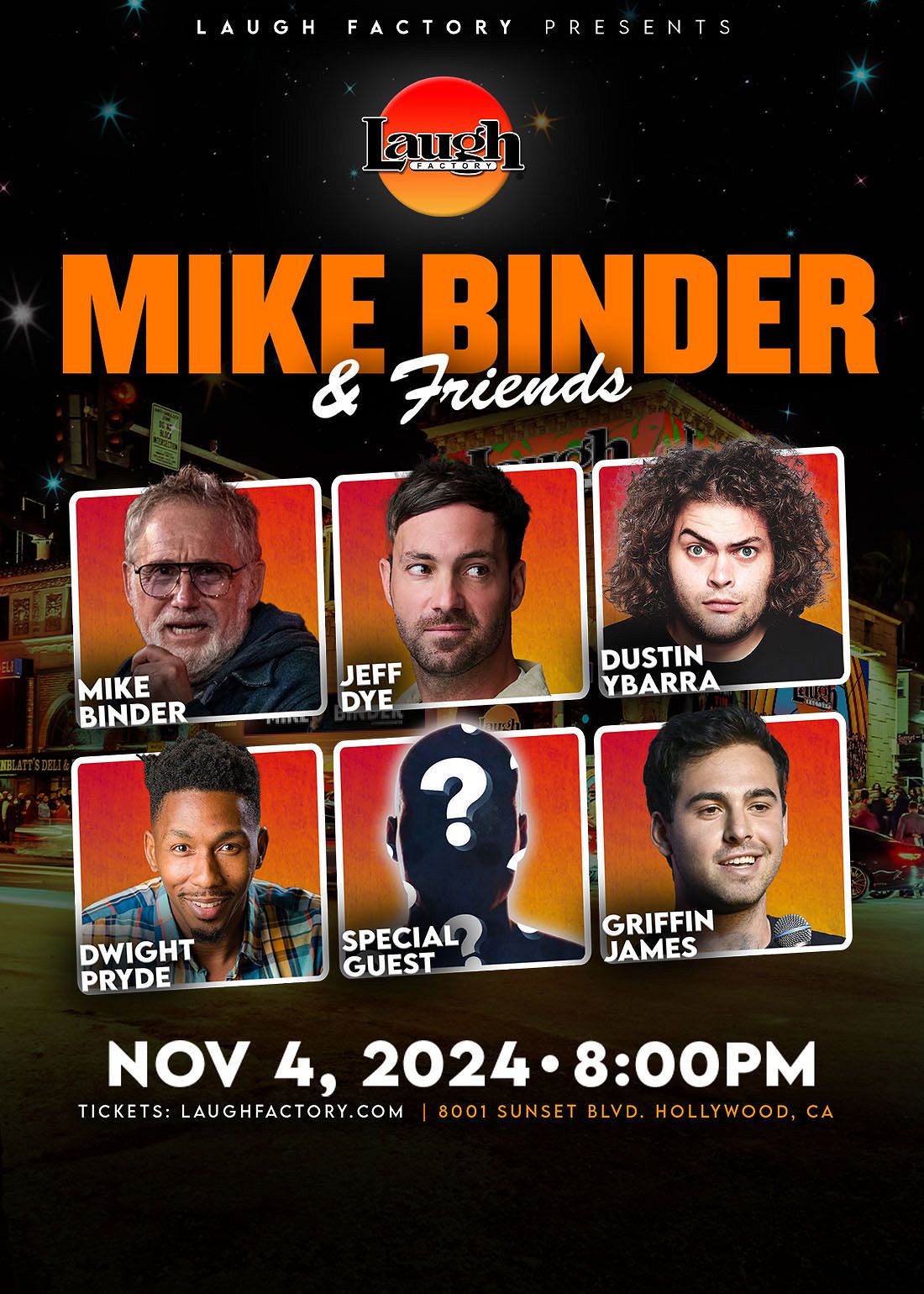 Mike Binder & Friends Tickets at Laugh Factory Hollywood in Los Angeles ...