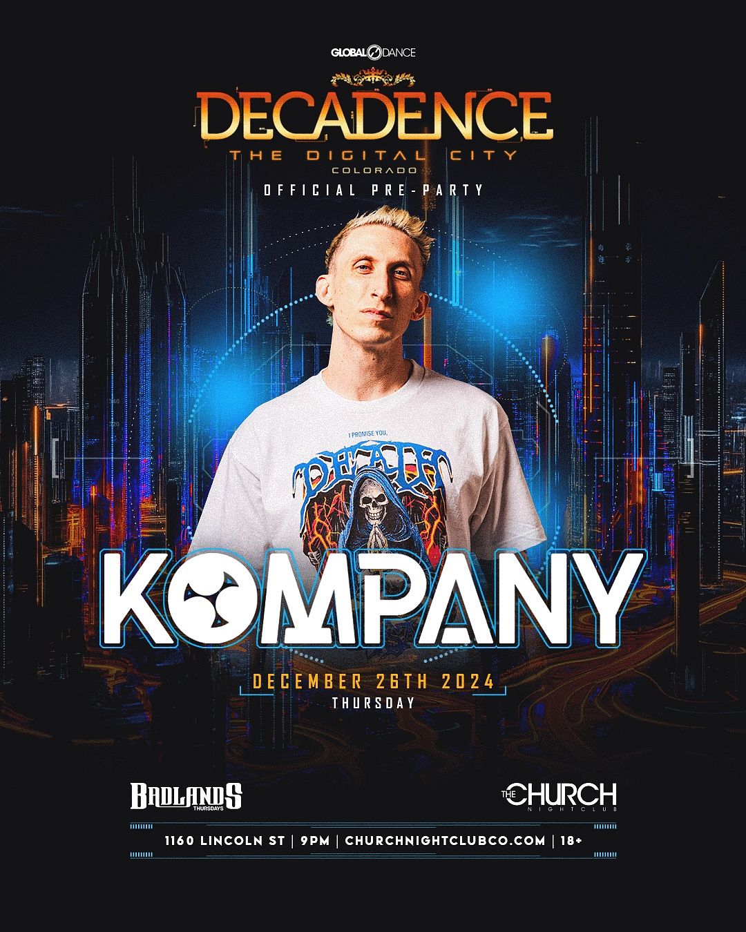 Decadence Pre-Party: Kompany Tickets at The Church Nightclub in Denver ...