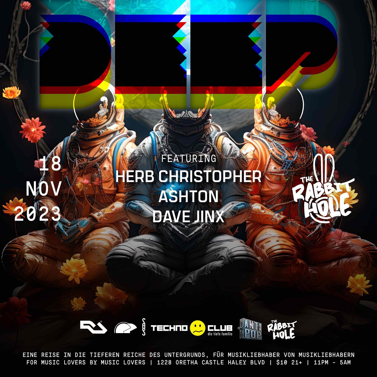 TECHNO CLUB: DEEP Tickets at The Rabbit Hole in New Orleans by The ...