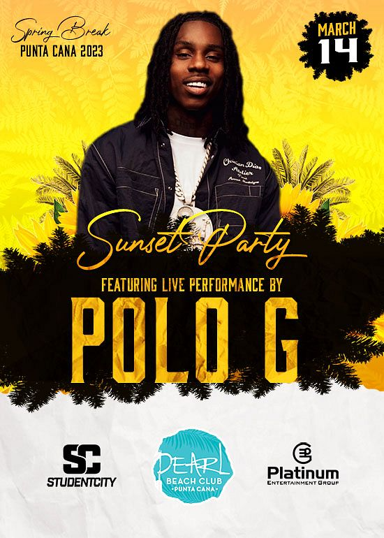 Polo G Live @ Pearl Beachclub Tickets at Pearl Beach Club in Punta Cana ...