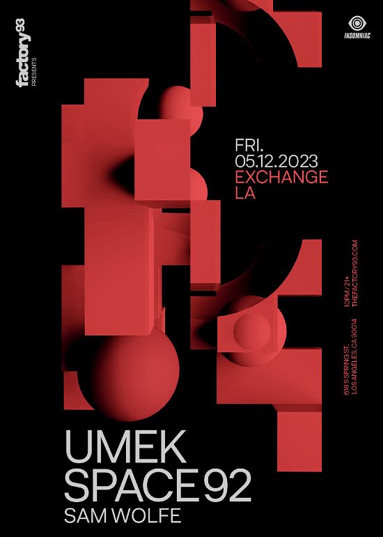 Umek & Space 92 Tickets at Exchange LA in Los Angeles by Exchange LA | Tixr